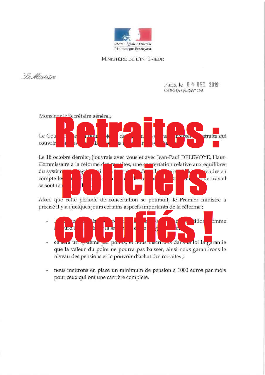 retraite police nationale | Syndicat France Police – Policiers en colère